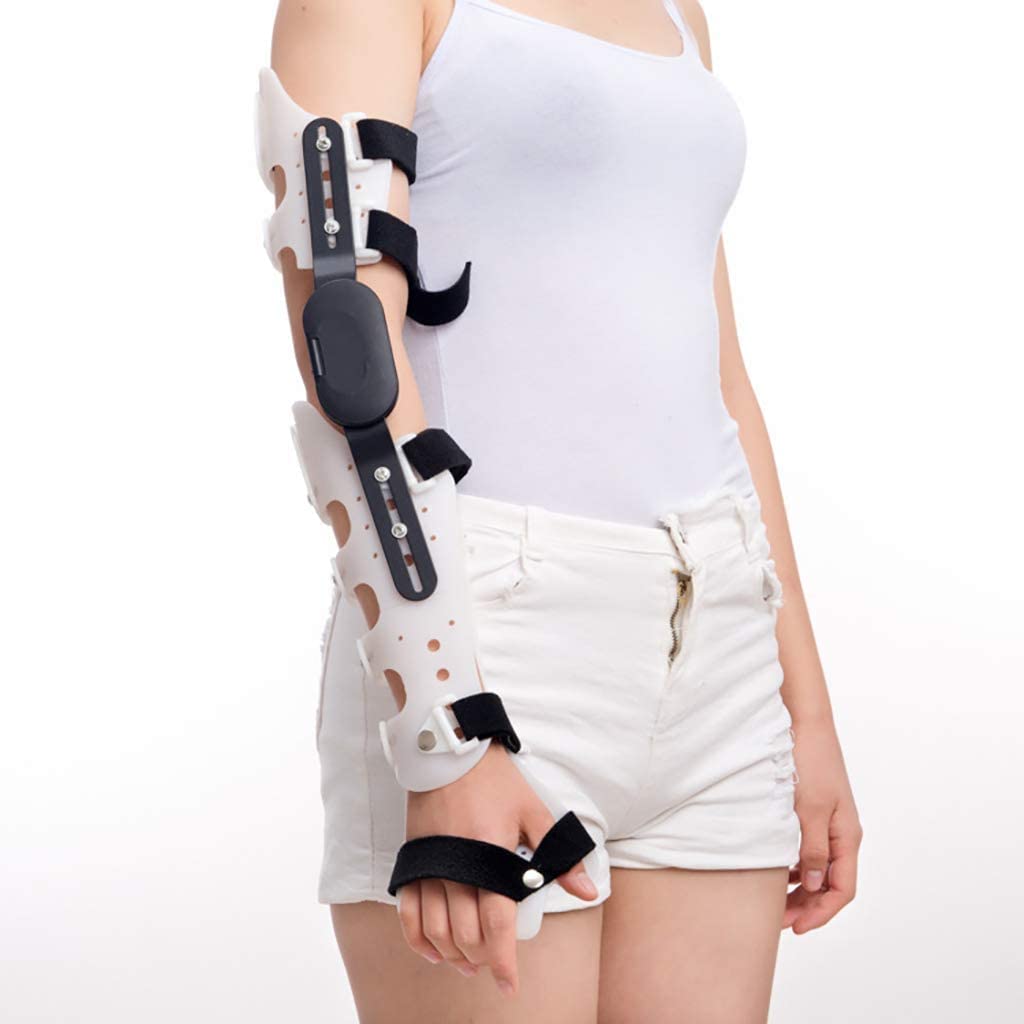 TSUSF Hinged ROM Elbow Palm Brace, For Arm Orthosis Injury Recovery Support After Surgery Adjustable Post OP Elbow Brace