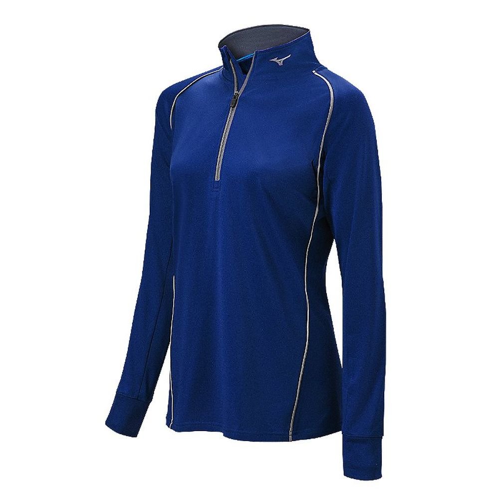 Mizuno Women's Comp Half Zip Batting Jacket, Navy, Small