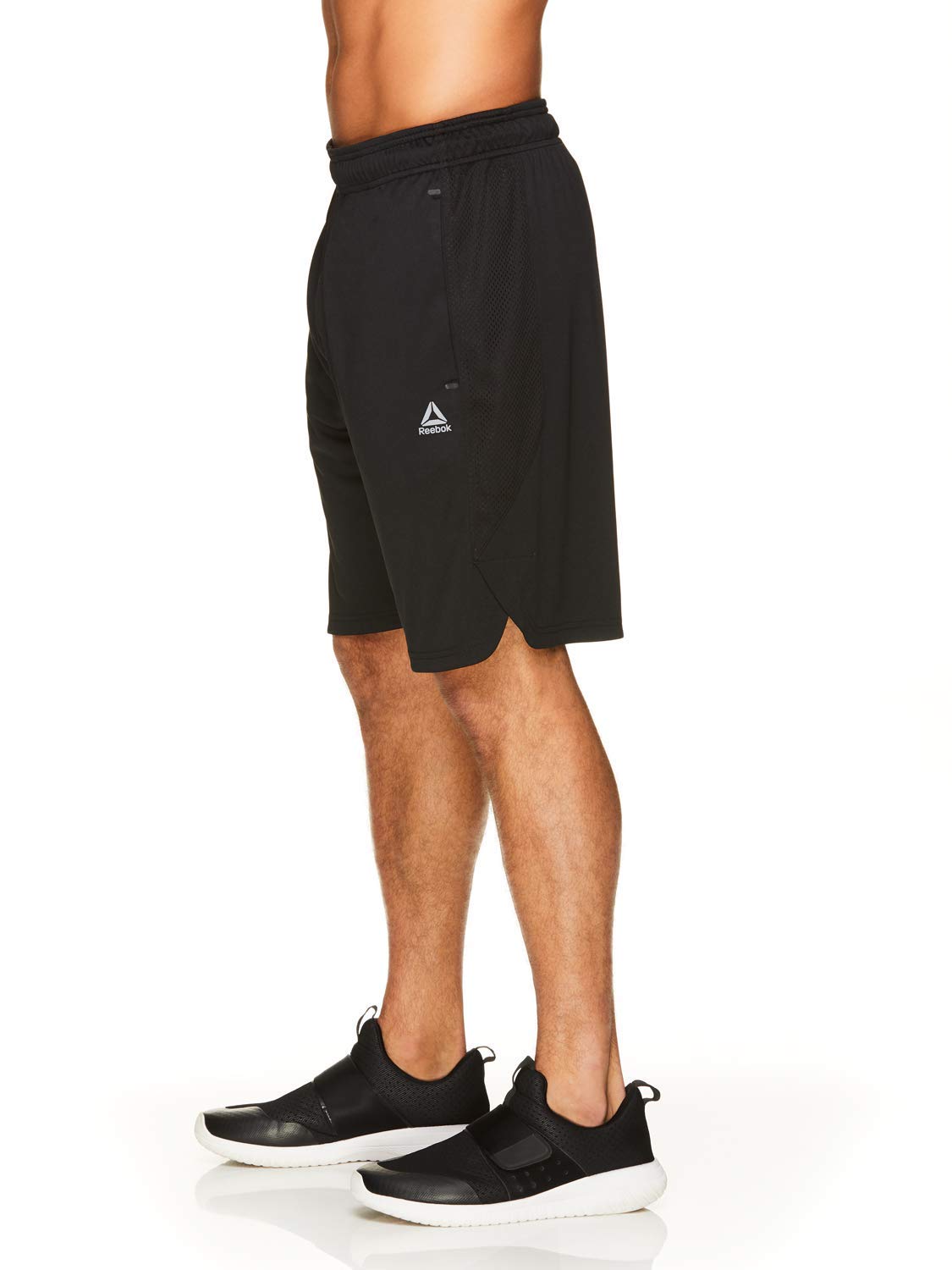 Reebok Men's Drawstring Shorts - Athletic Running & Workout Short w/Pockets - Fixed Training Black, Small