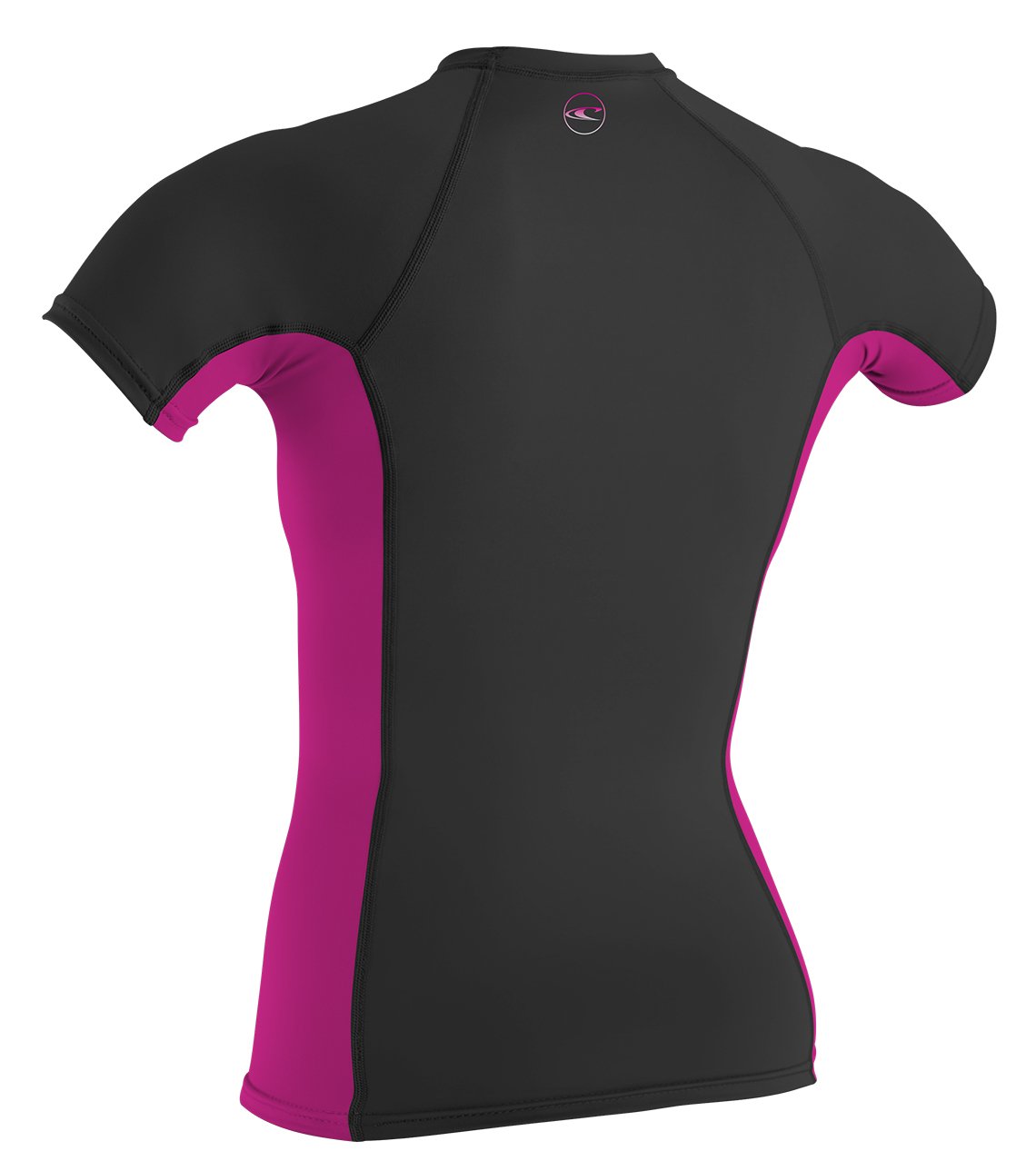 O'Neill Women's Premium Skins UPF 50+ Short Sleeve Rash Guard, Black/Berry/Black, M