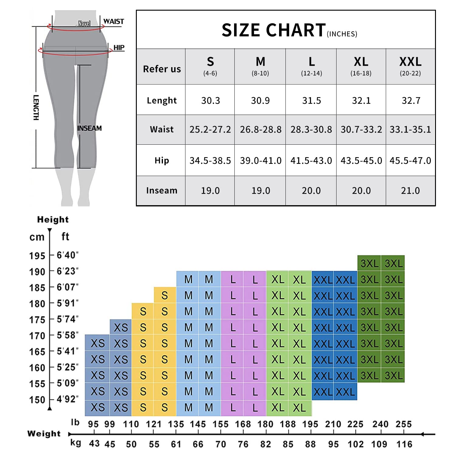 SELINK Women Thick Yoga Pants Capri High Waist Tummy Control Workout Leggings with Pockets Non See Through Running Capris L Green