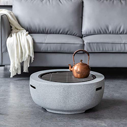 Wyxy Fire Pit Bowl for Garden and Terrace, Fire Pit with Grill, Camping Bowl with Poker, Mesh Cover, Grate with Mesh Cover