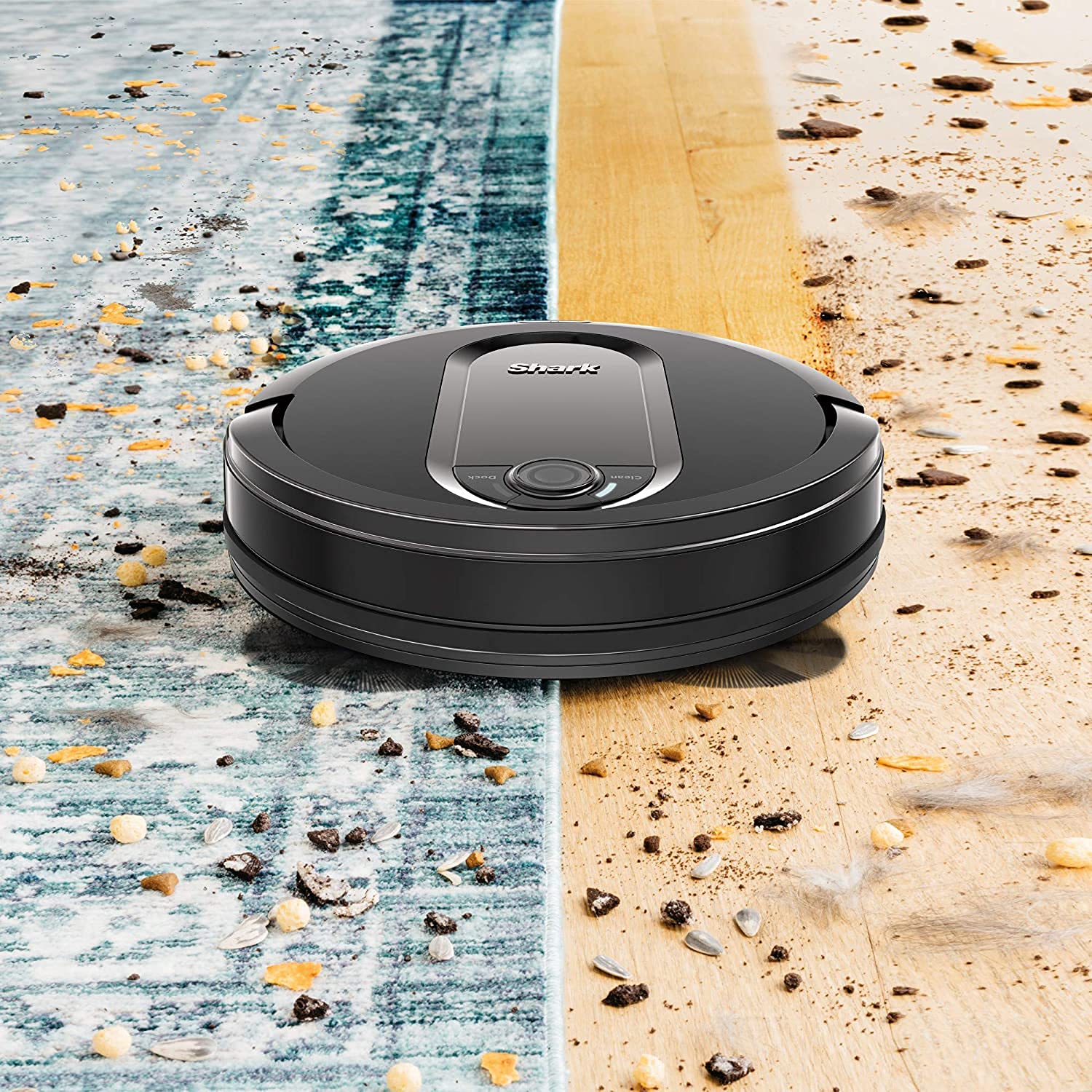 Shark IQ Robot RV1000 App-Controlled Robot Vacuum with WiFi and Home Mapping, Pet Hair Strong Suction with Alexa (Renewed)