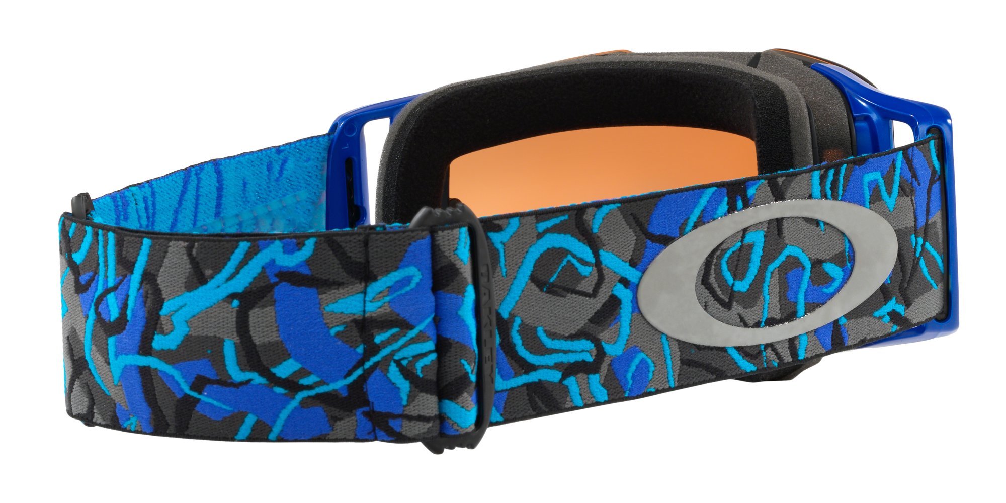 Oakley Front Line MX Goggles with Prizm Lens (CAMO Vine Stealth Blue/PRIZM MX Sapphire Lens)