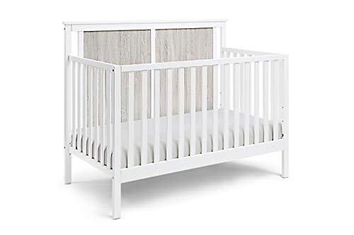 Suite Bebe Connelly 4 in 1 Convertible Crib in White with Rockport Gray Wood