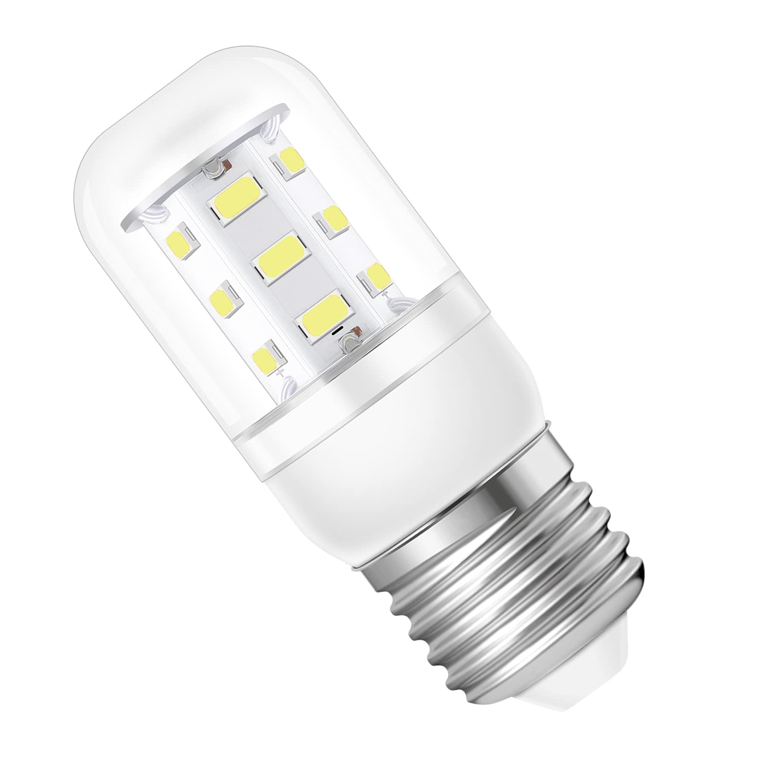 Upgraded LED Refrigerator Bulb for Frigidaire Kenmore Whirlpool Refrigerator Freezer, Refrigerator Parts & Accessories Cool White 6000K Replacement 40W Halogen Bulbs, No Flicker, 3 Watt 125V, 1 Pack