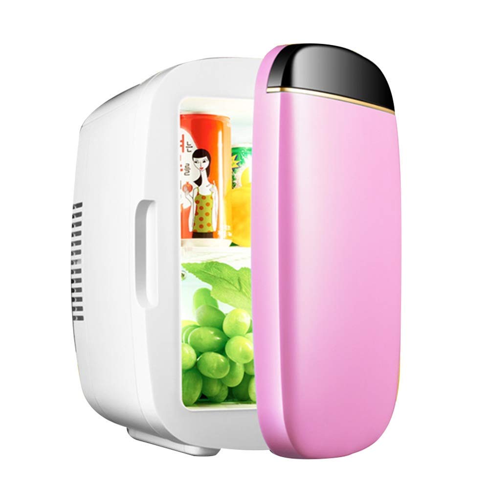 Mini Portable Refrigerators 6 Liter Capacity Compact Personal Fridge, Cools & Heats, 100% FreonFree & Eco Friendly Table Top Fridge (Color : Blue) MZXDX (Color : Pink)
