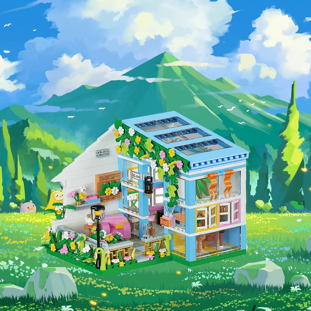 WINGIFT 608 Piece Flower House