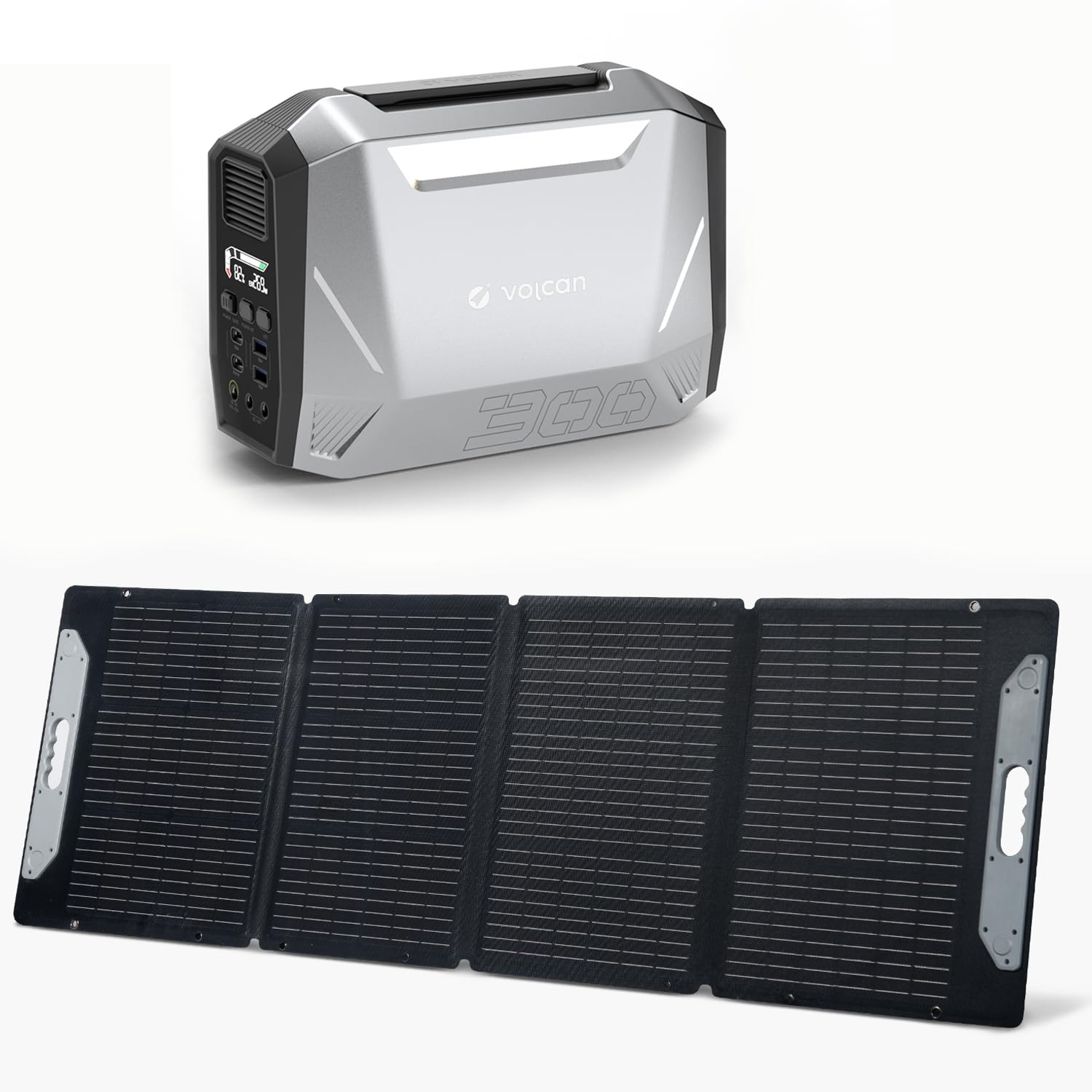 Portable Power Station - Outdoor Generator with Solar Panel 120W - 3000 Cycles, 1.8-Hour Fast Charging - Lightweight Solar Generator - Ideal for Tailgating and Outdoor Events