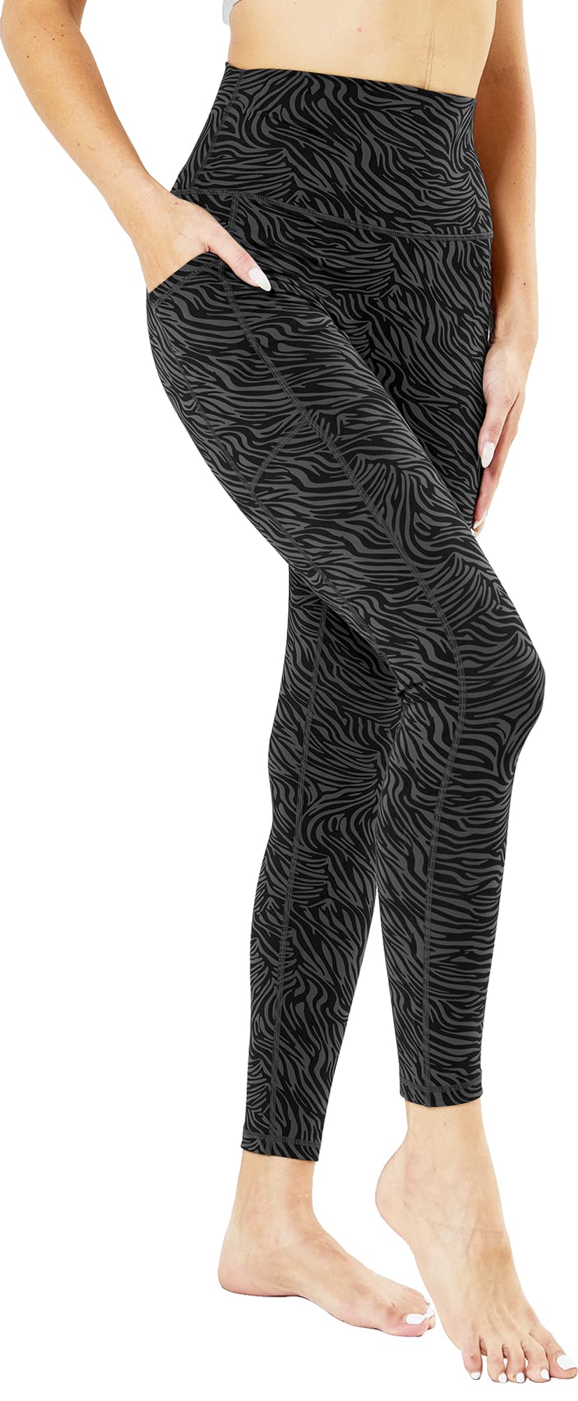 Telamon Women's High Waist Workout Yoga Pants with Pockets Tummy Control Non See-Through Compression Leggings