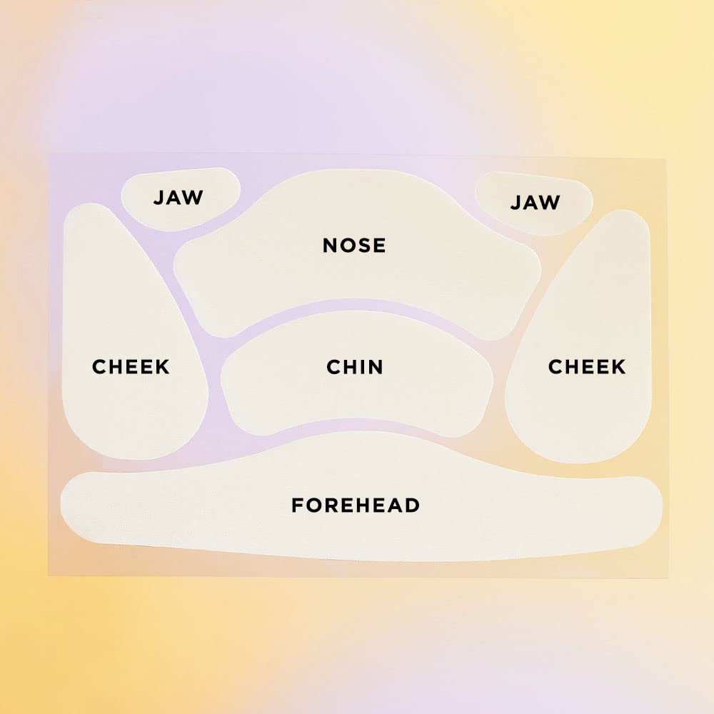 ZitSticka Hydrocolloid Surface Area Pimple Patches for Face - 2 Pack FACE MAP for Large Zit T-Zone Coverage - Absorbs Oil, Unclogs Pores, & Targets Clusters - Zit Patch and Sticker