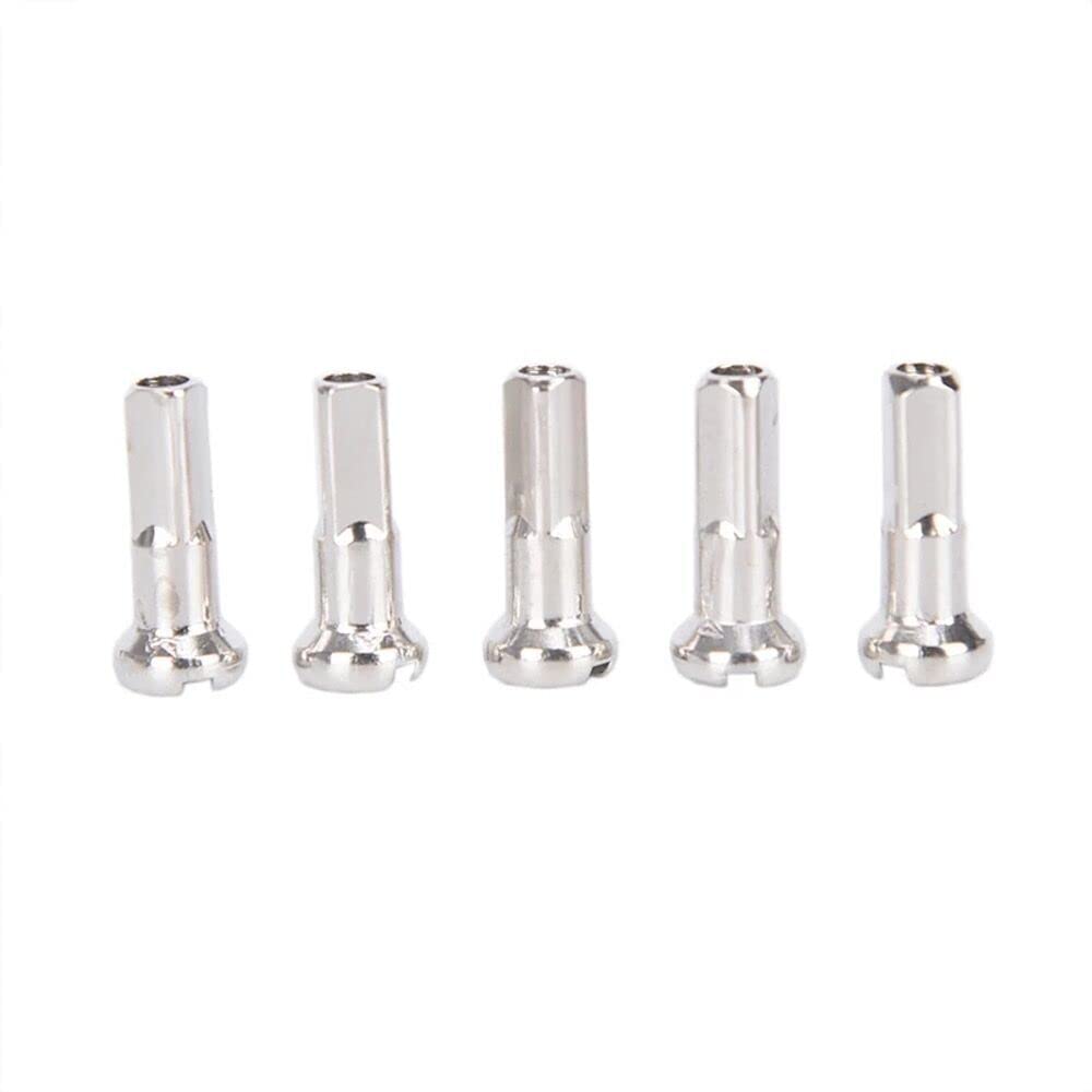 SENQI Bike Spokes Nipples End Caps Spoke End Tips Wheel Spoke Nipples Decor for 14G Mounbtain Bikes Road Bikes 36 Pcs Silver