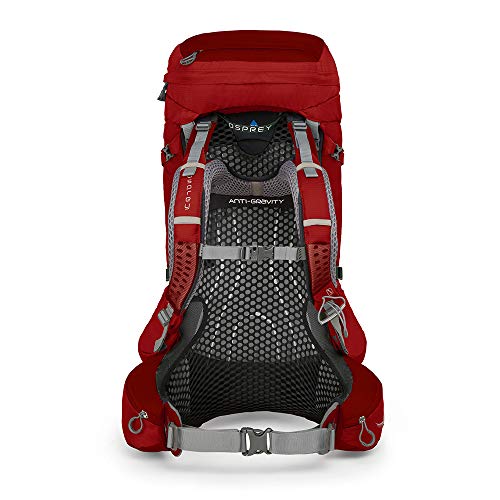 Osprey Atmos AG 50 Men's Backpacking Backpack, Rigby Red , Medium