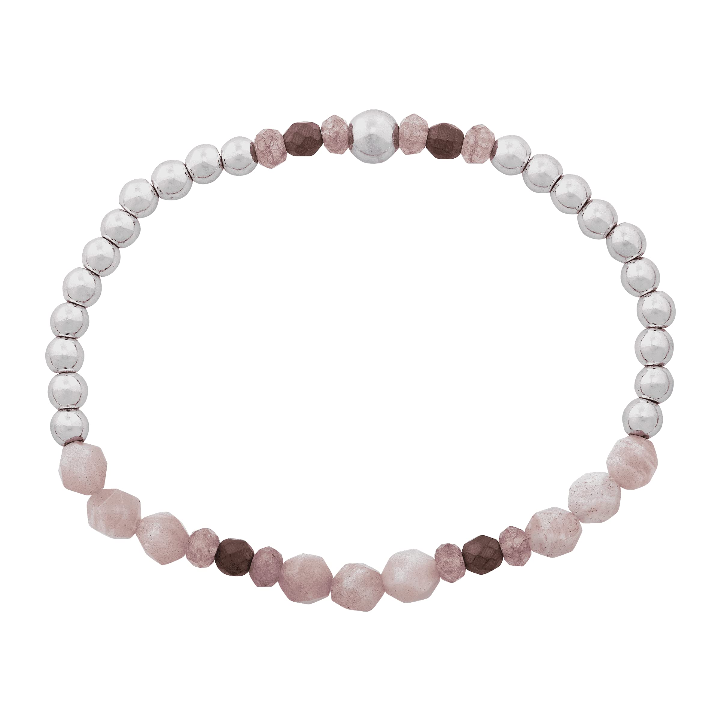 Silpada 'Chasing Rainbows' Moonstone, Hematite and Muscovite Bracelet in Sterling Silver, 7"