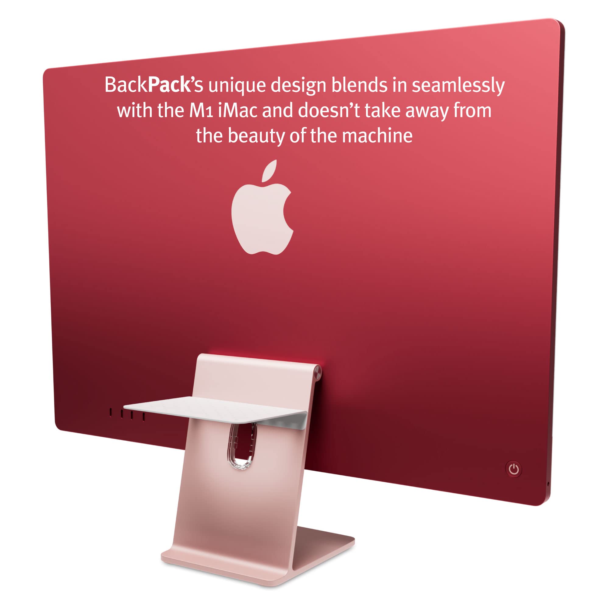 Twelve South Backpack for M1 iMac | Hidden Storage Shelf for Hard Drives and Accessories