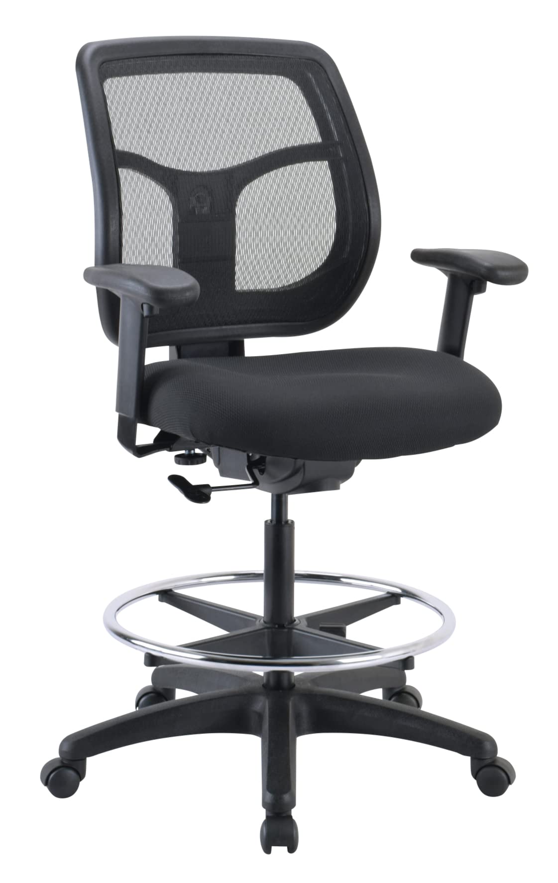 Raynor EuroTech Apollo Mesh Fabric Back Fabric Drafting Chair, Black (DFT9800)