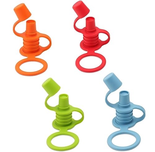 Silicone Bottle Top Spout, No Spill Water Bottle Top Spout Adapter for Toddlers and Kids, BPA Free