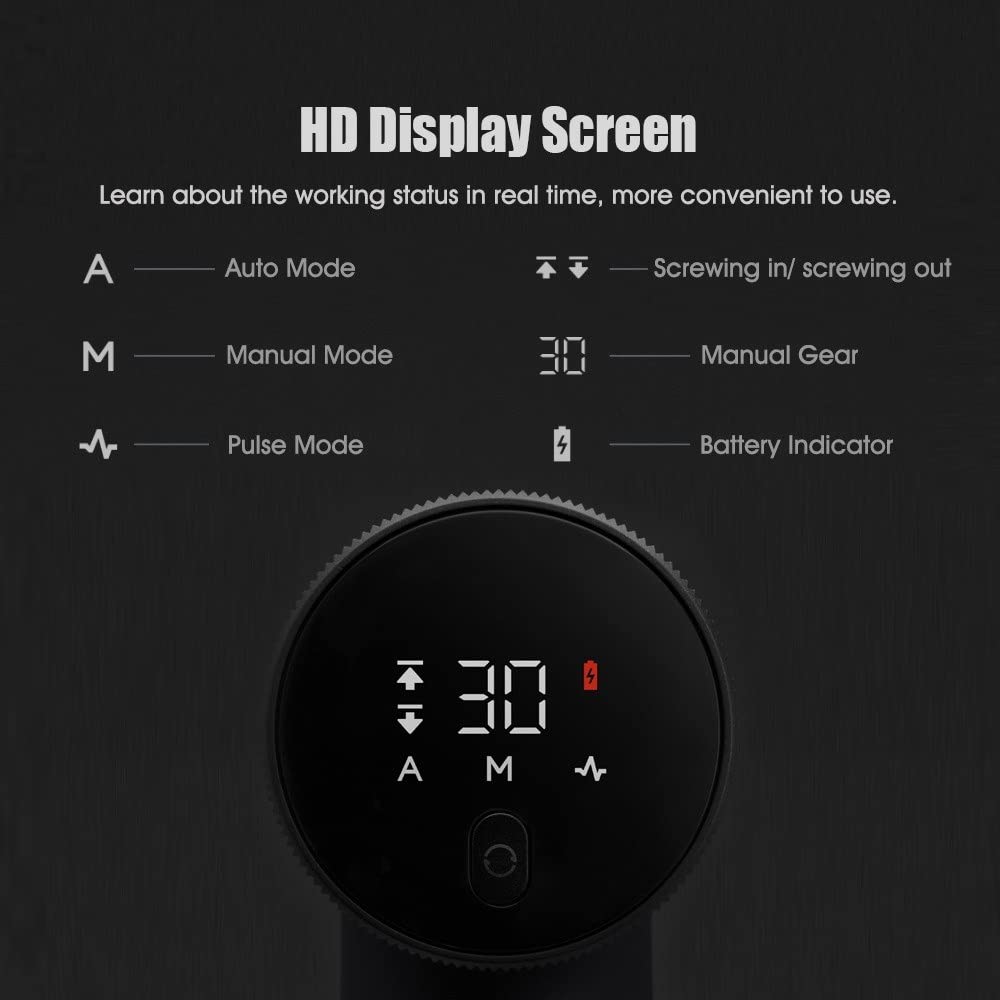 Xiaomi 12V Max Brushless Cordless Drill, 30nm Powerful Torque, 30-speed Precision Control, 3 Operating Modes, Smart Display, Gray