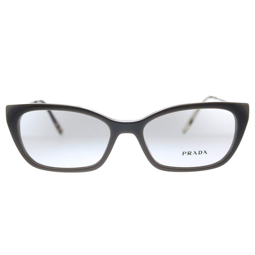 Prada PR 14XV 03C1O1 Top Opal Grey Plastic Cat-Eye Eyeglasses 52mm