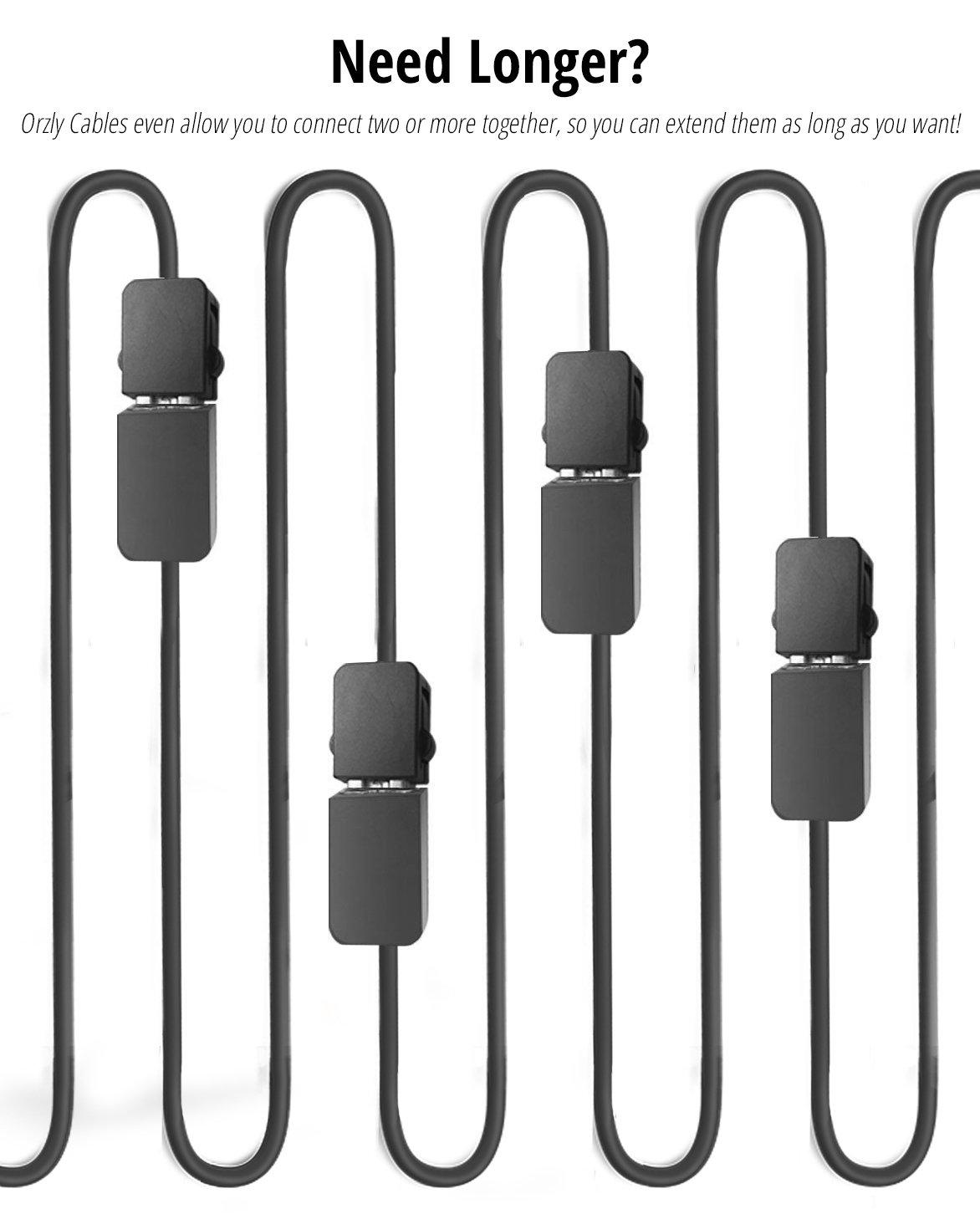 Orzly Extension Cables [2X] 6ft/1.8M Controller Cable Extension Leads