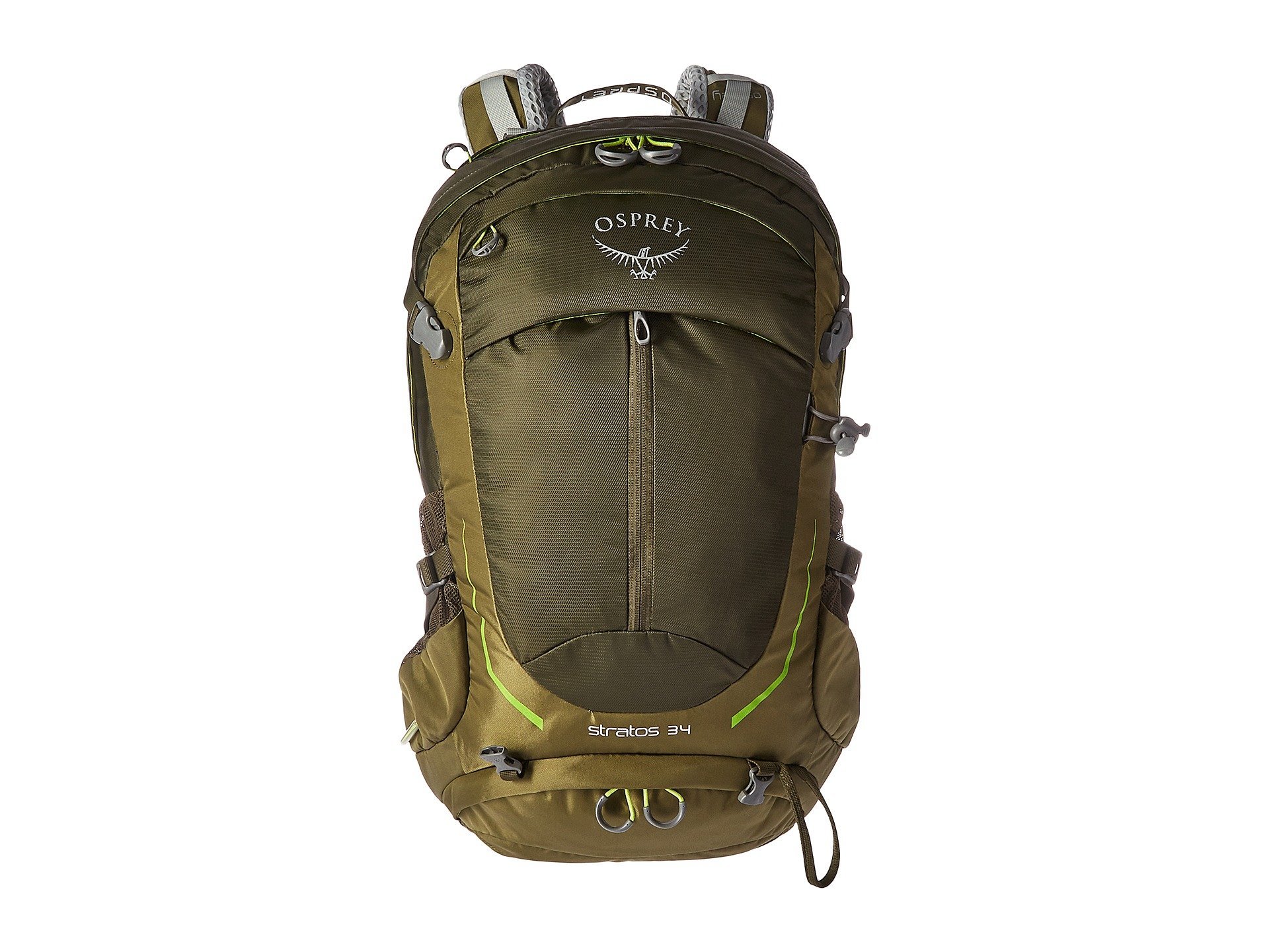 Osprey Stratos 34 Men's Hiking Backpack, Gator Green, Small/Medium