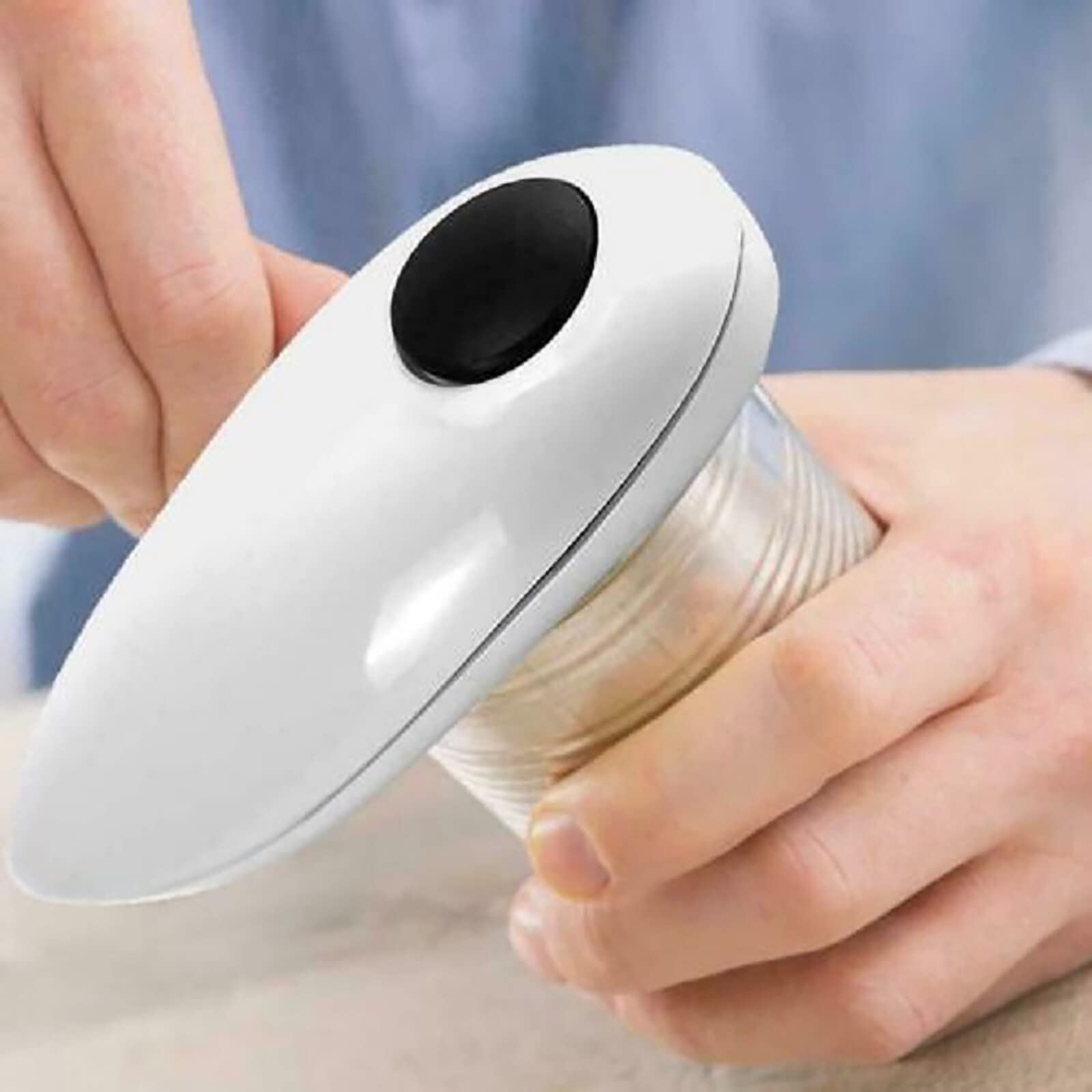 Yuehuam Electric Can Opener Smooth Edge One Touch Automatic Can Opener Battery Operated Handheld Can Opener for Almost Size, Seniors and Arthritis, Chef, Kitchen Gift, Food-Safe