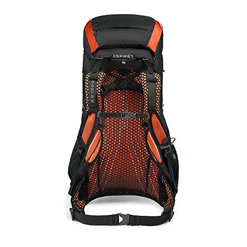 Osprey Exos 48 Men's Backpacking Backpack, Blaze Black, Large