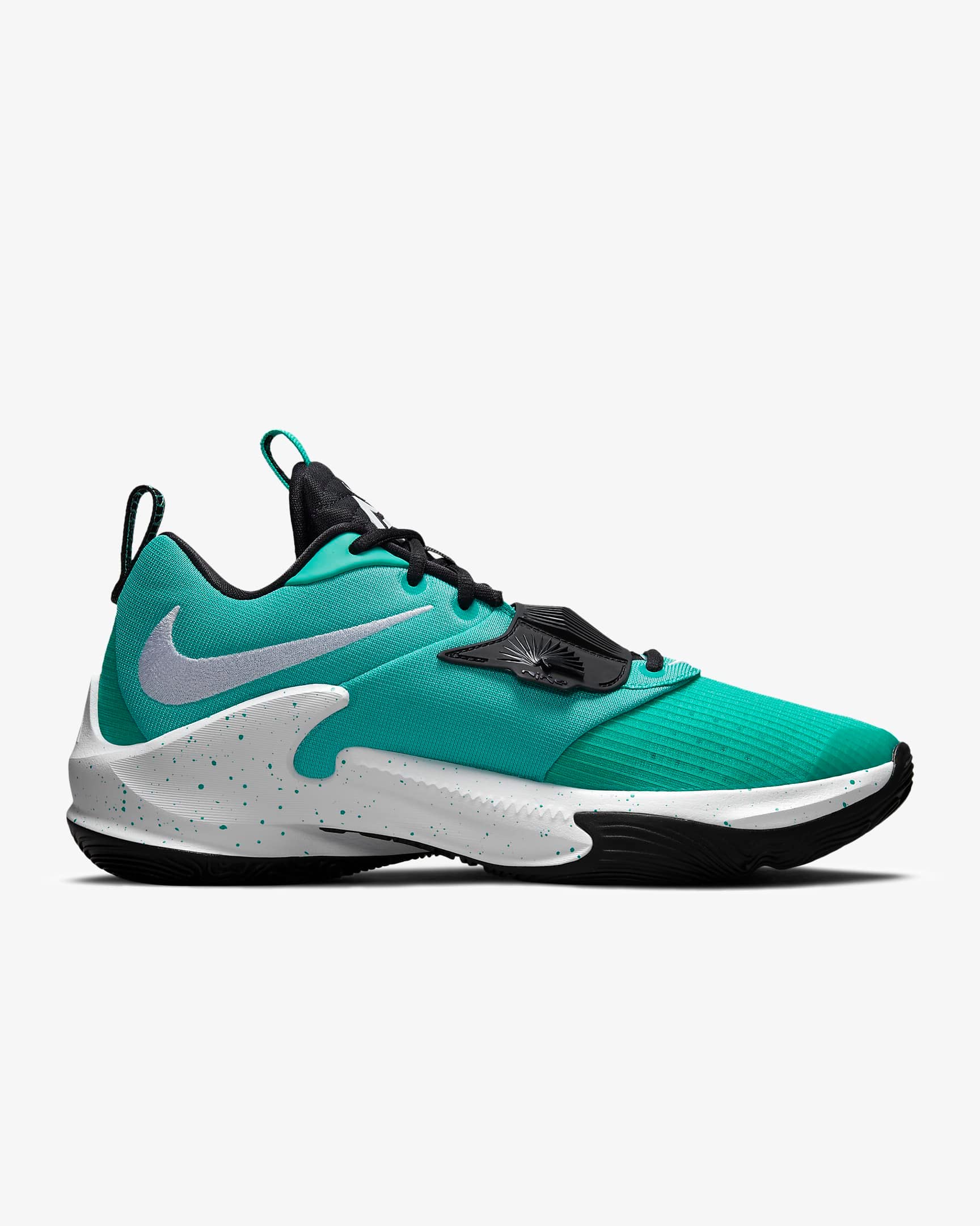 Nike Zoom Freak 3 Mens Basketball Shoes Clear Jade/White-Black Size 9.5