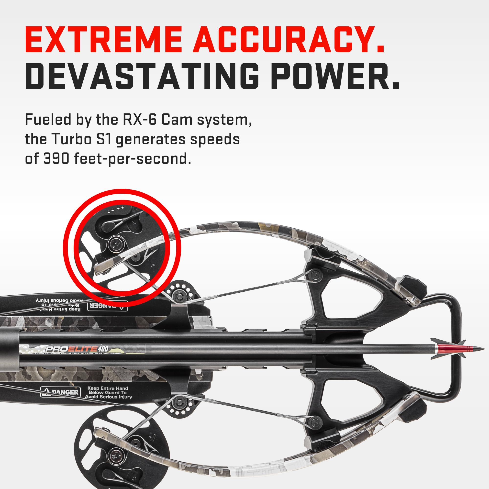 TenPoint Turbo S1 Crossbow, Vektra - 390 FPS - Equipped with RangeMaster Pro Variable Speed Scope + ACUslide Cocking & De-Cocking System - Lowest-Priced ACUslide Safe De-Cocking Crossbow