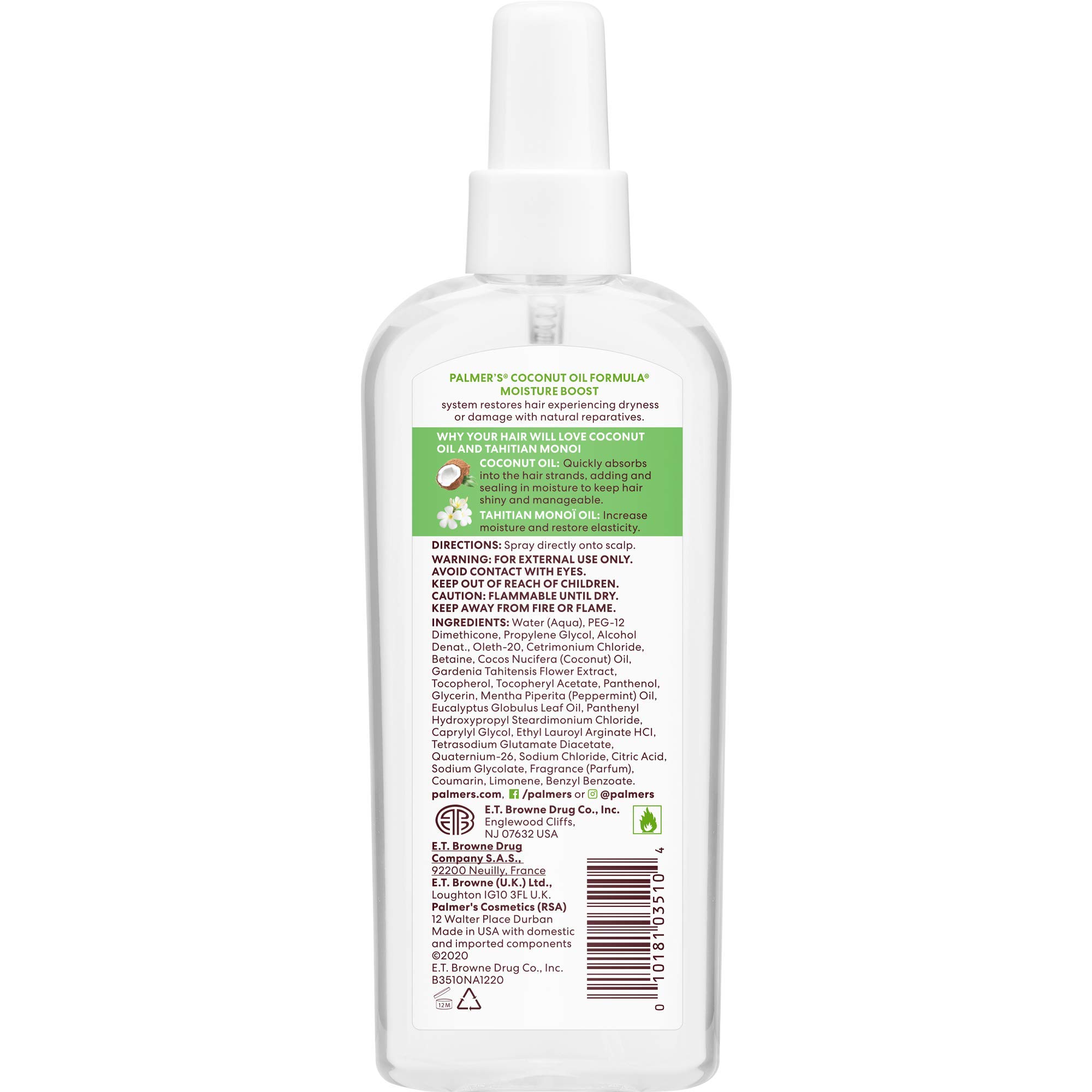 Palmer's Coconut Oil Formula Moisture Boost Strong Roots Scalp Spray, 5.1oz