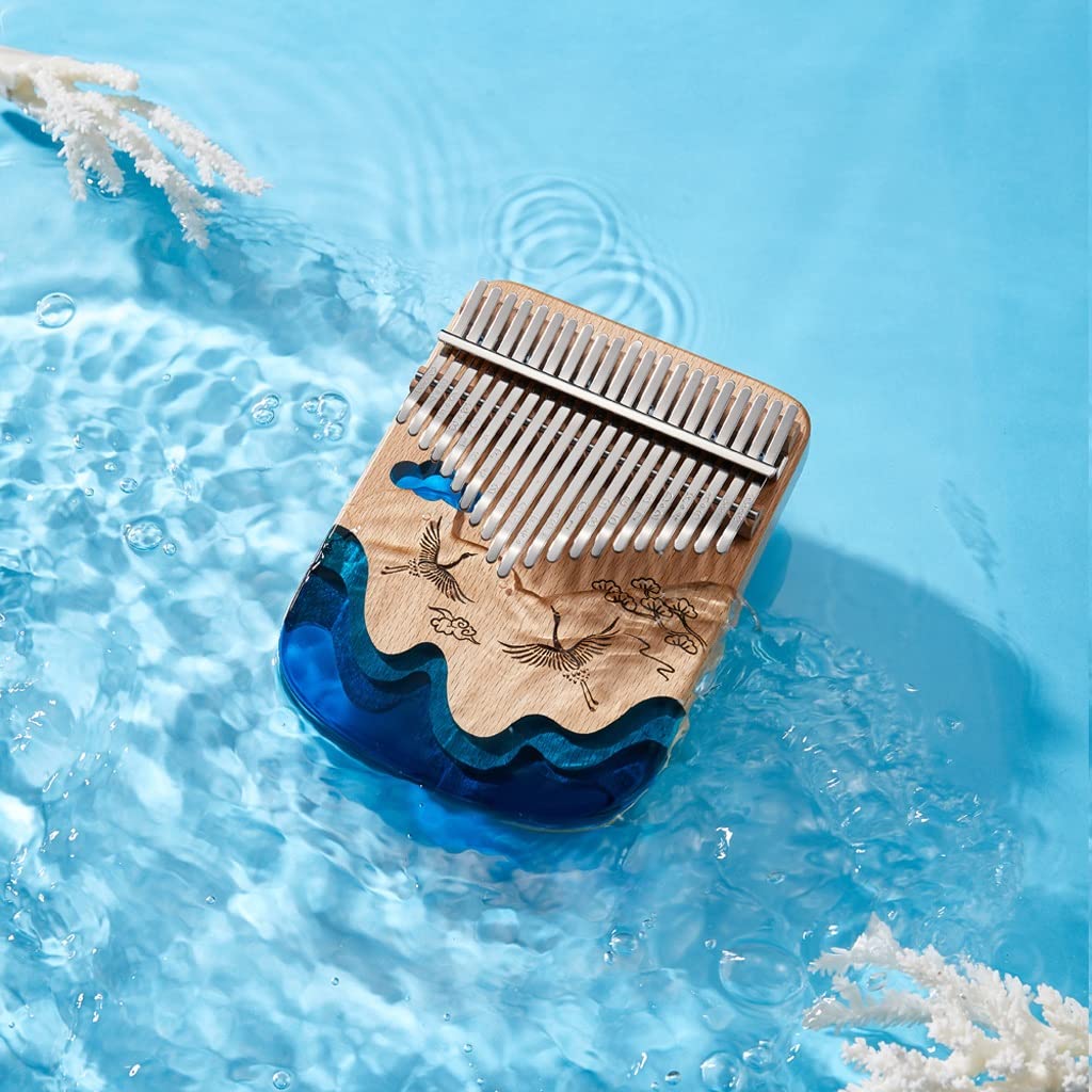 WSSBK 21 Key Kalimba Thumb Finger Piano Kalimba Resin Wood Mbira Keyboard Gifts with Bag Accessories