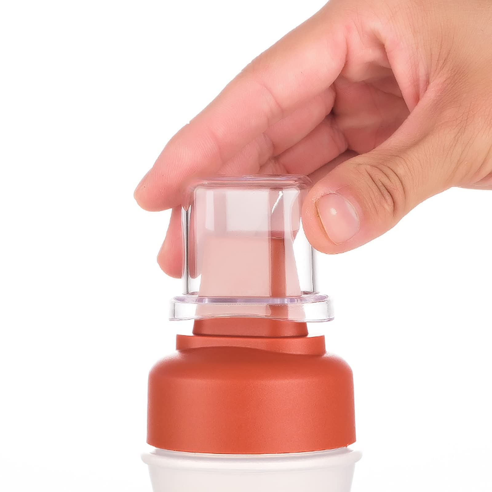 Srtood 2 Pack Ketchup Squeeze Bottles, 8 OZ Plastic Condiment Squeeze Squirt Bottles and Caps with Discrete Measurements, for Ketchup, BBQ, Sauces, Syrup, Condiments, Dressings, Paint - BPA Free