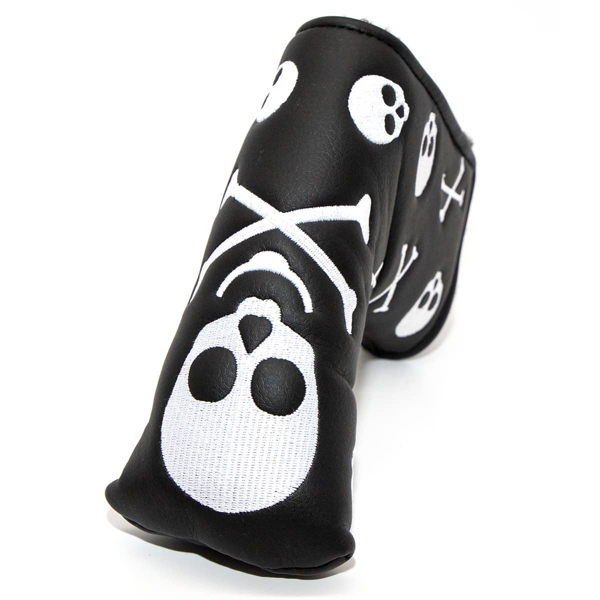 Skull and Cross Bone Golf Putter Cover Headcover Blade Putter Head Cover in Black fits for Scotty Cameron Neowport Putter Width Under 1.5β