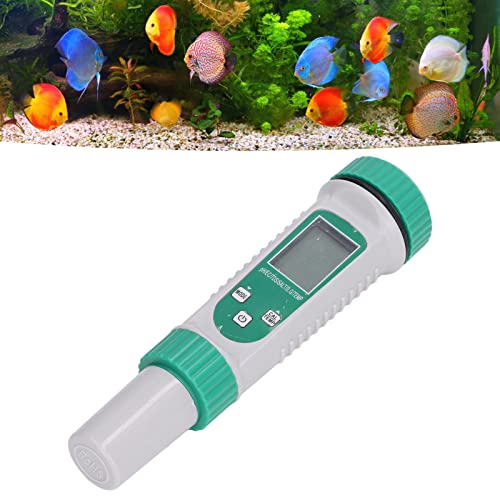 Water Quality Tester, Large Display Screen TDS Meter Wide Testing Range 6 in 1 for Aquarium