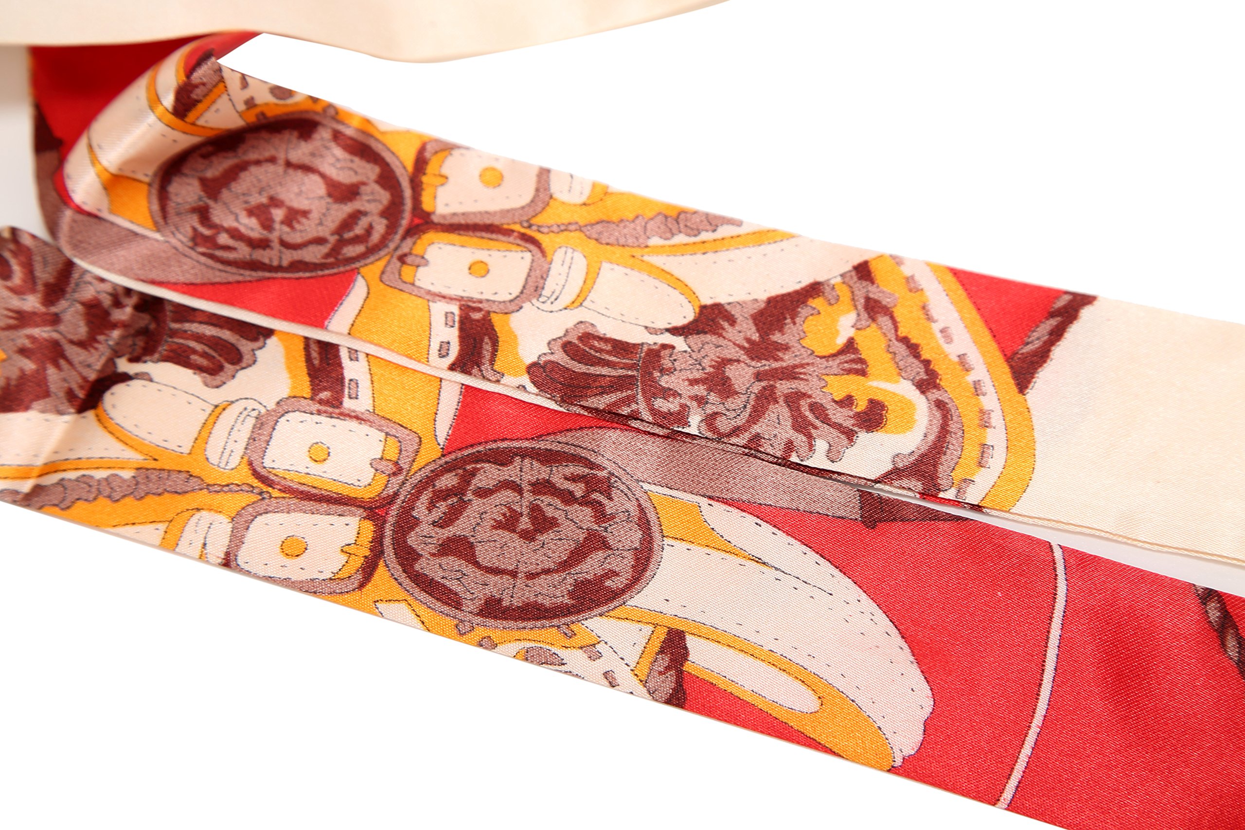 Obosoyo 6pcs Fashion Bag Handbag Handle Ribbon Scarf Neckerchief Scarf Package Band Hair Head Decoration