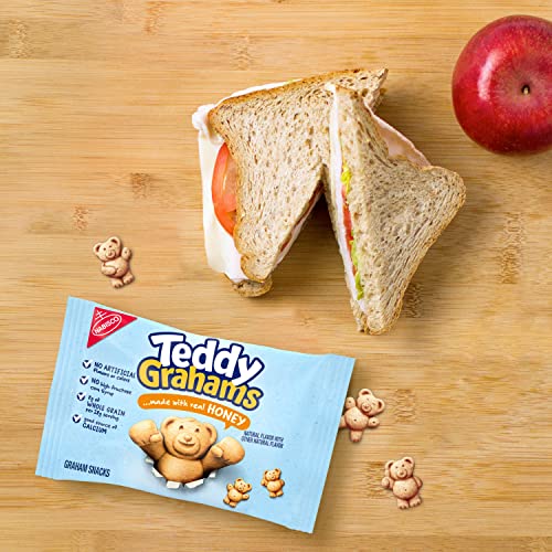 Teddy Grahams Honey Graham Snacks, 48 Total Snack Packs (4 Boxes)
