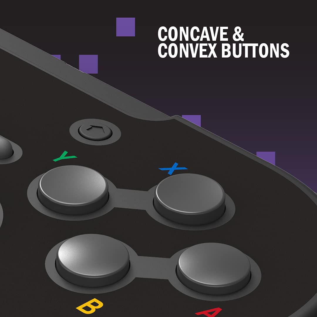Retro-Bit Legacy 16 Wireless 2.4GHz Controller for SNES, Switch, PC, MacOS, RetroPie, Raspberry Pi and Other USB Devices - Onyx