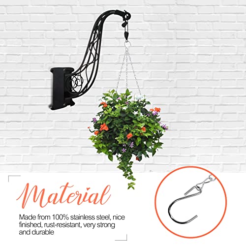 Teenitor 8 Pieces Plants, Bird Feeders, Lanterns and Ornaments, 4 pieces 35 Inch and 4 pieces 9.5 Inch Hanging Chain with Hooks, Decorative Chains for Hanging