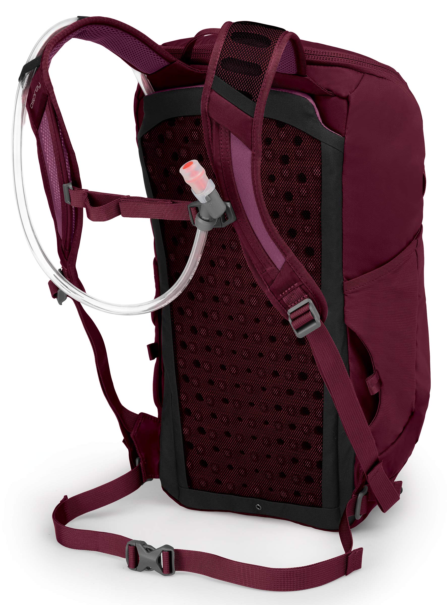 Osprey Skimmer 16L Women's Hiking Backpack with Hydraulics Reservoir, Plum Red