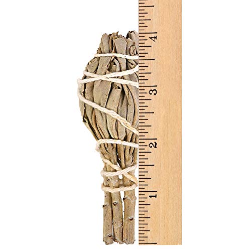 Premium California White Sage 4 Inch Smudge Sticks - Torch Wands Home Cleansing, Fragrance, Meditation, Yoga, Blessing, Smudging Rituals, New Home (3 Pack)