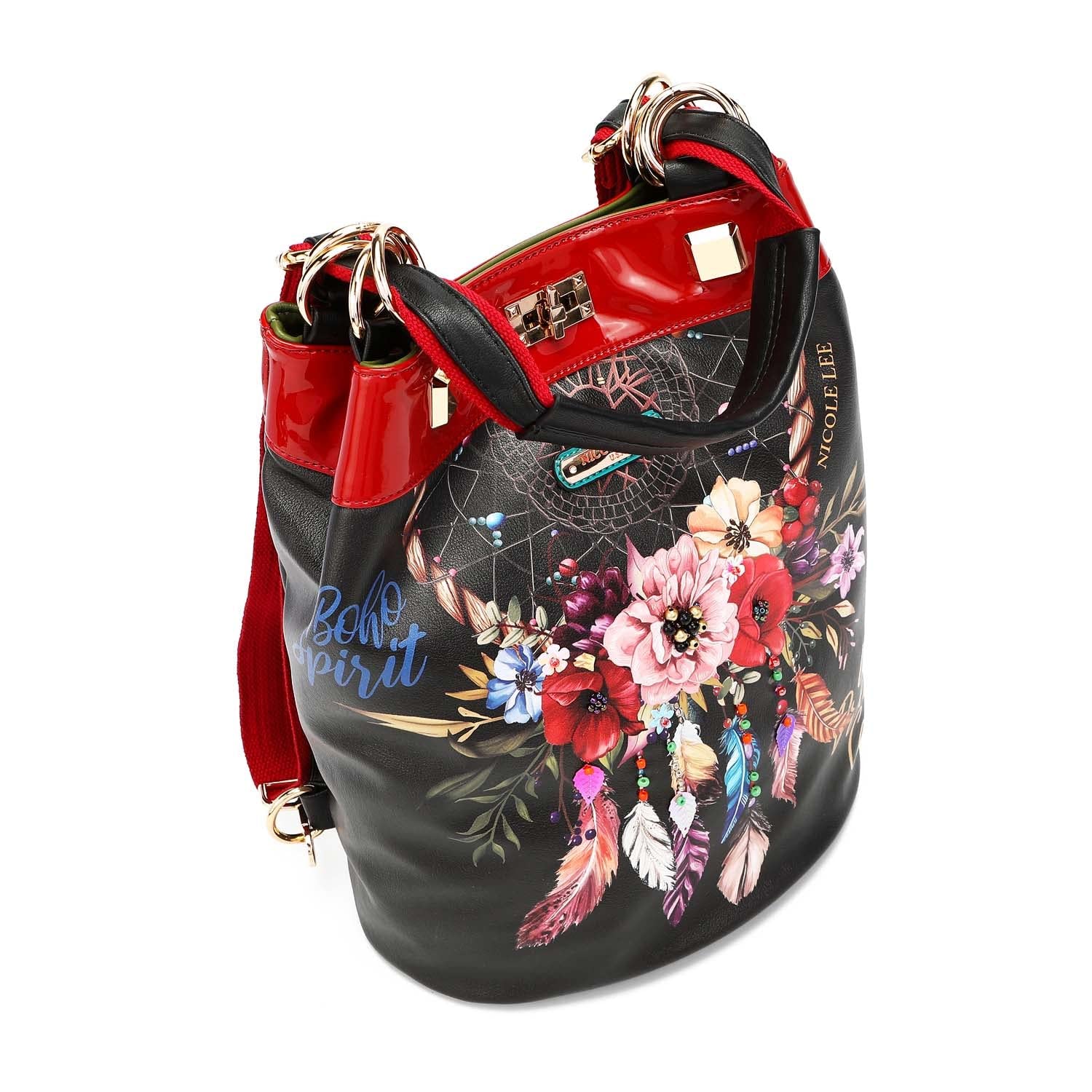 Nicole Lee MULTIFUNCTIONAL BUCKET BAG BACKPACK