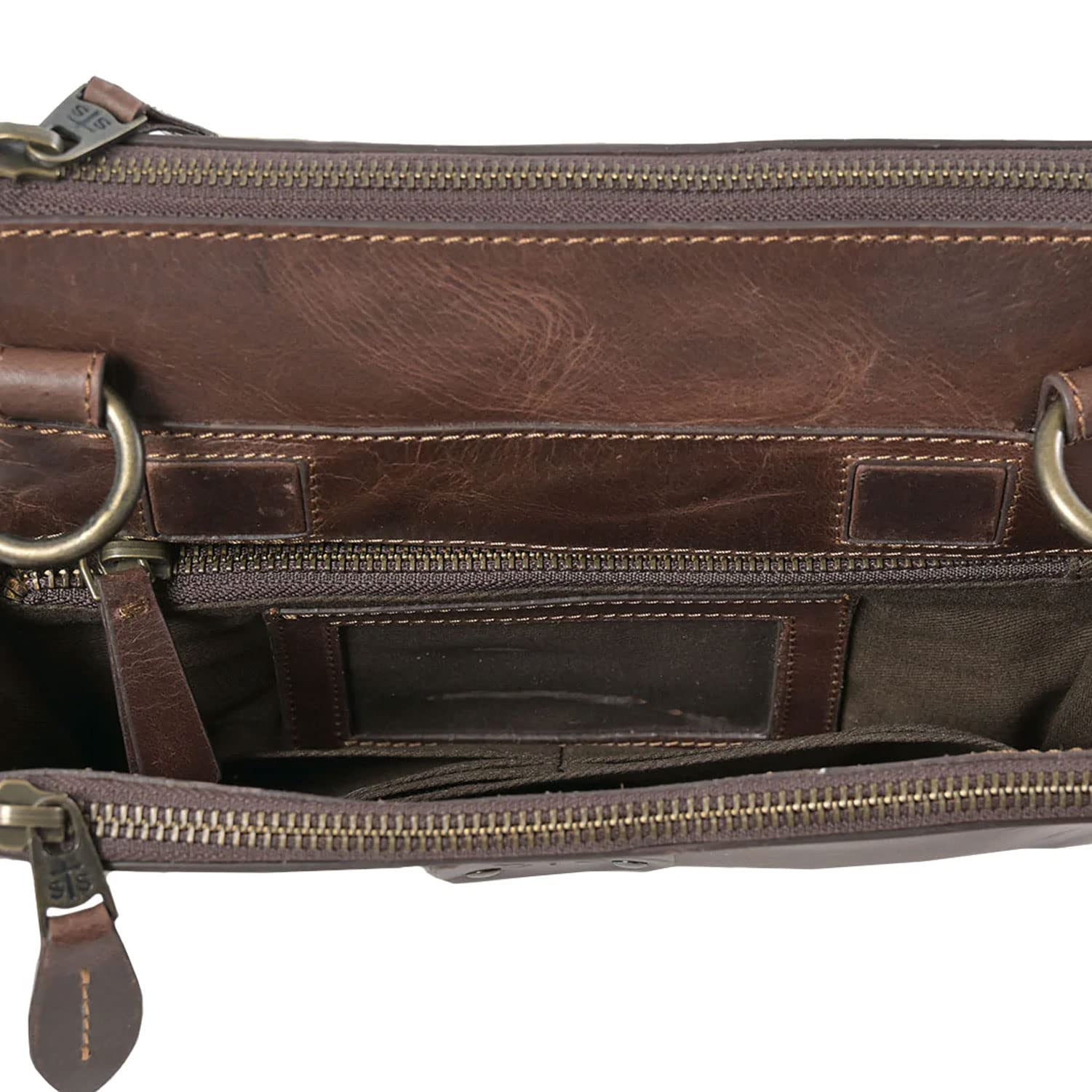 Sts Ranch Wear Basic Bliss Chocolate Lily Crossbody Durable Brown Bag with Removable Nylon & Leather Strap