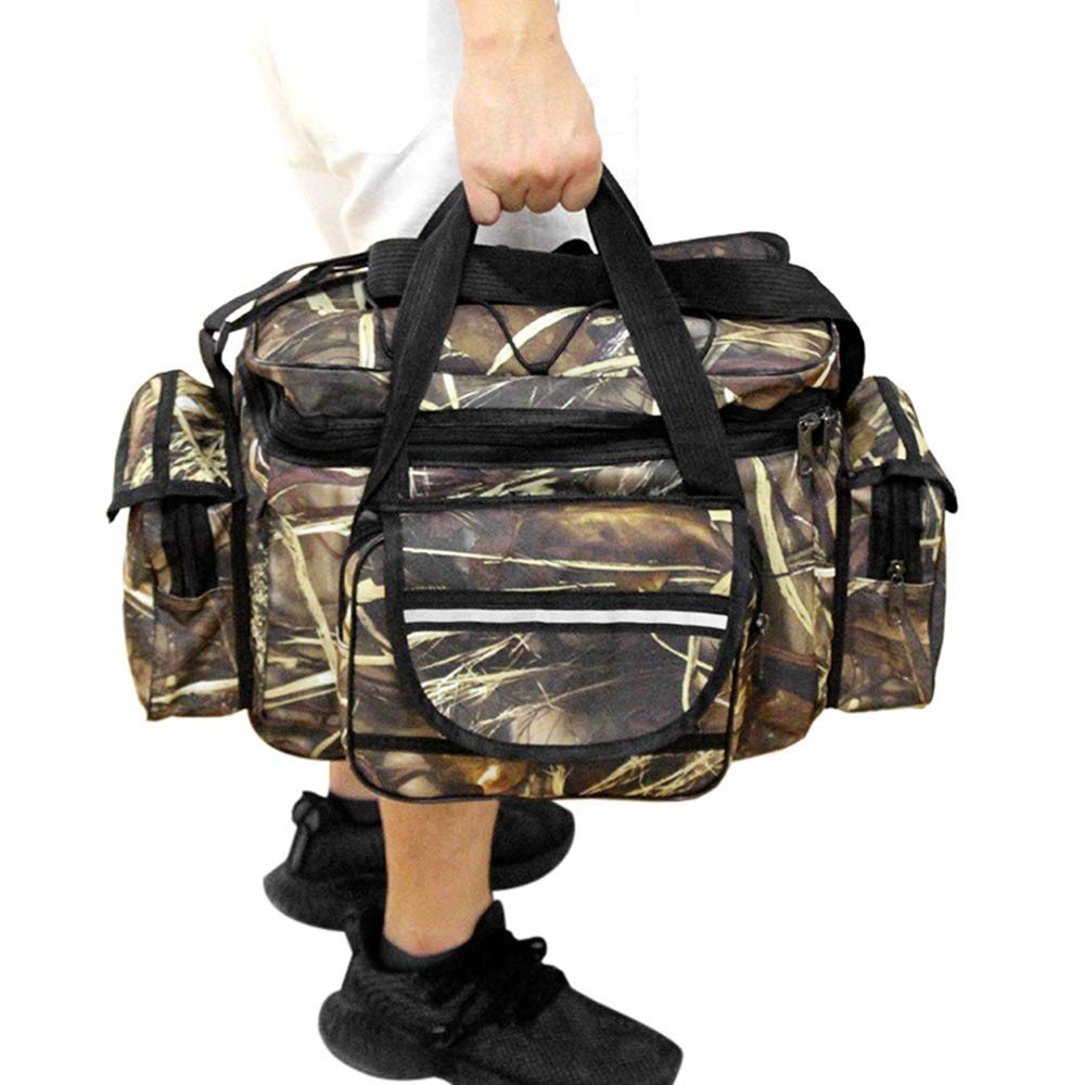 Taruor Large Capacity Fishing Tackle Bag, Waterproof Fishing Tackle Storage Bag Case