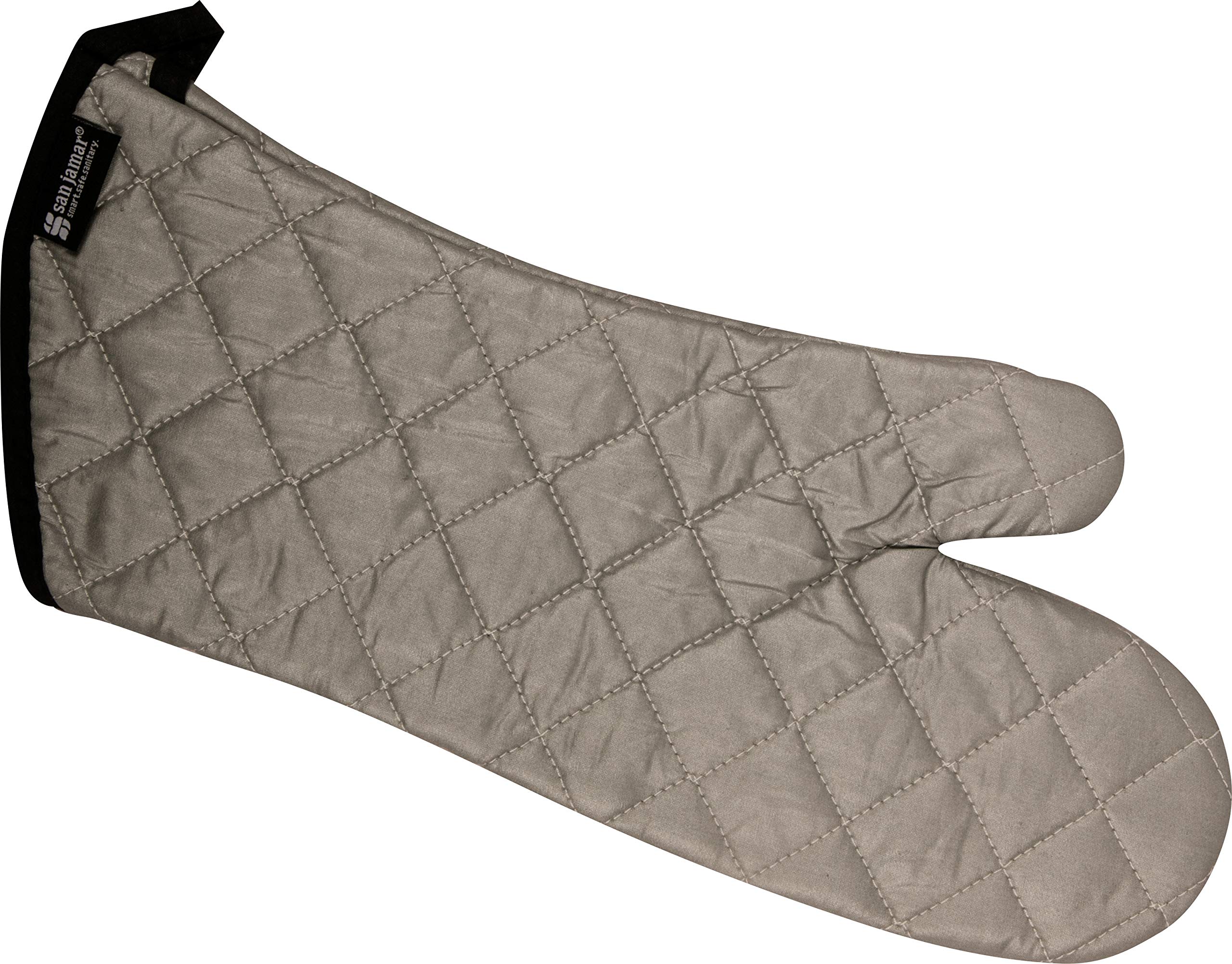 San Jamar 801SG17 Silicone Temperature Protection Oven/Freezer Mitt, 17" Length, Silver