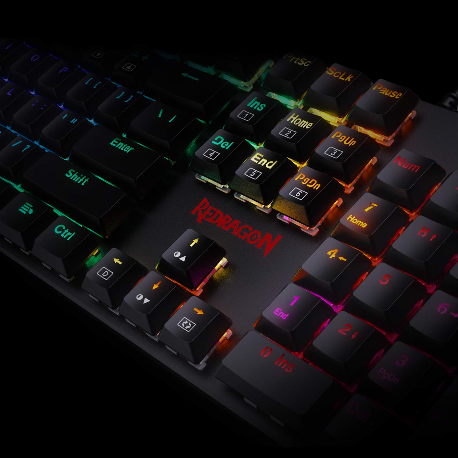 Redragon K589 Shrapnel RGB Low Profile Mechanical Gaming Keyboard, 104 Keys Anti-ghosting Mechanical Keyboard with Linear & Quiet Red Switches, Fast Actuation with Less Travel and Smooth Keys