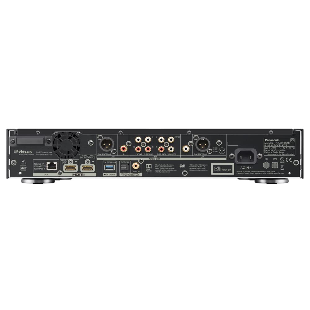 Panasonic DP-UB9000 4K Ultra HD Blu-Ray Player UHD Multi Region Blu-ray DVD, Region Free Player 110 Volts Bundle with Dynastar HDMI Cable