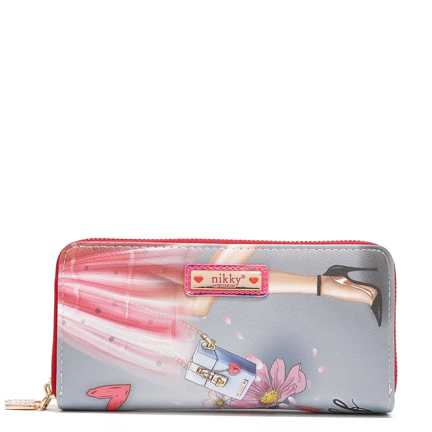 Nicole Lee NIKKY DOUBLE ZIPPER WALLET-Multicolor,RFID Blocking Technology