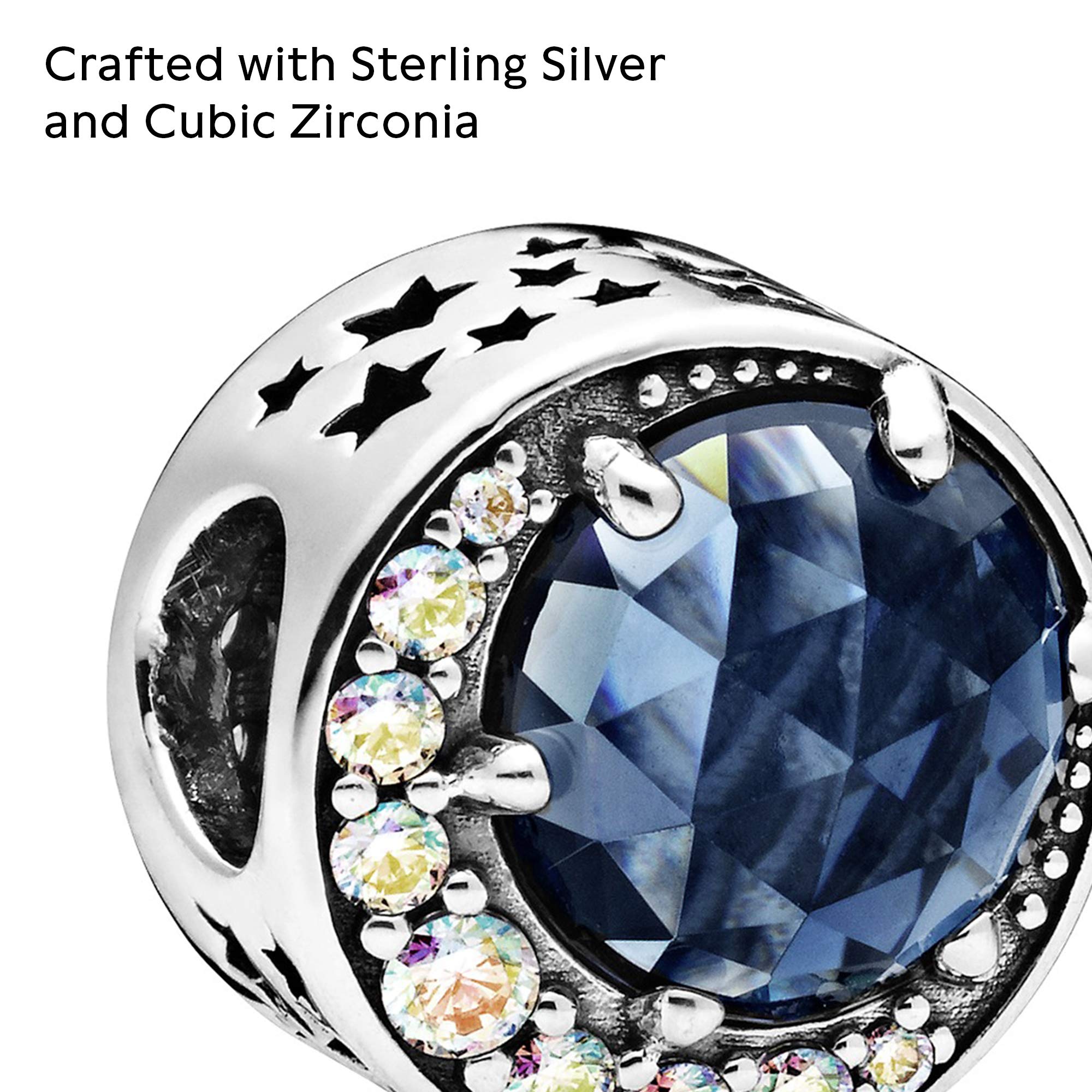 Pandora Jewelry Moon and Night Sky Cubic Zirconia Charm in Sterling Silver