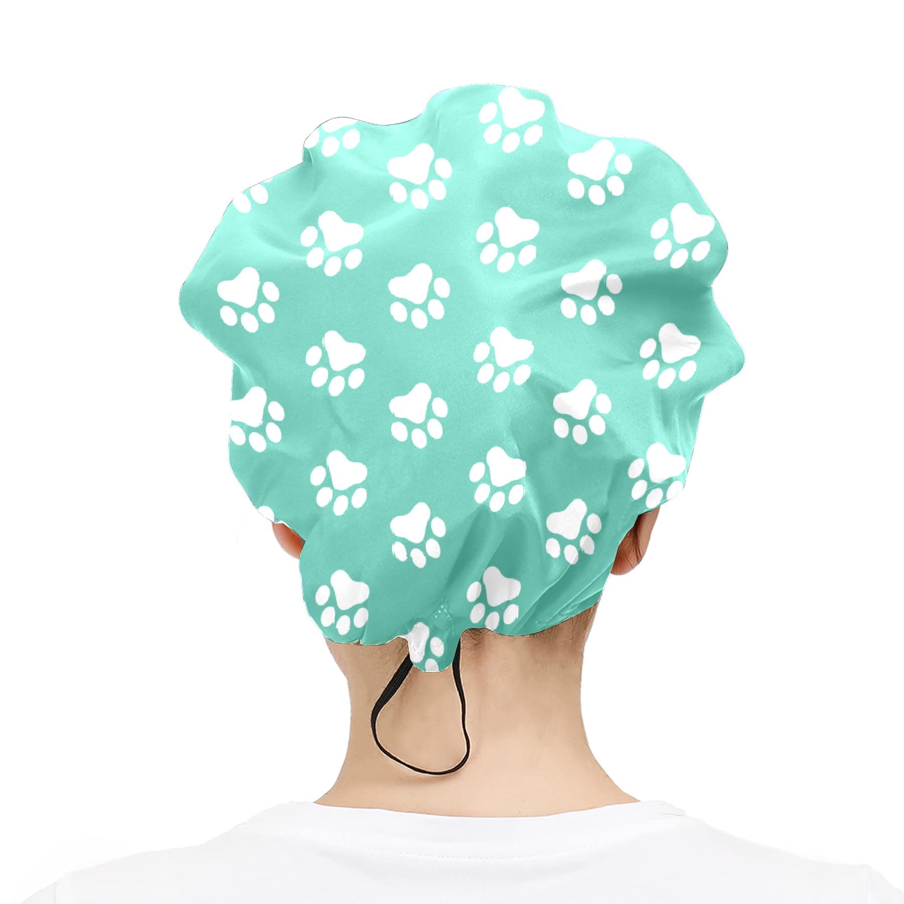 Womens Working Cap with Cotton Sweatband Adjustable Elastic Head Cover Hair Tie Back for Men One Size St Patricks Day Green Clover Leaf