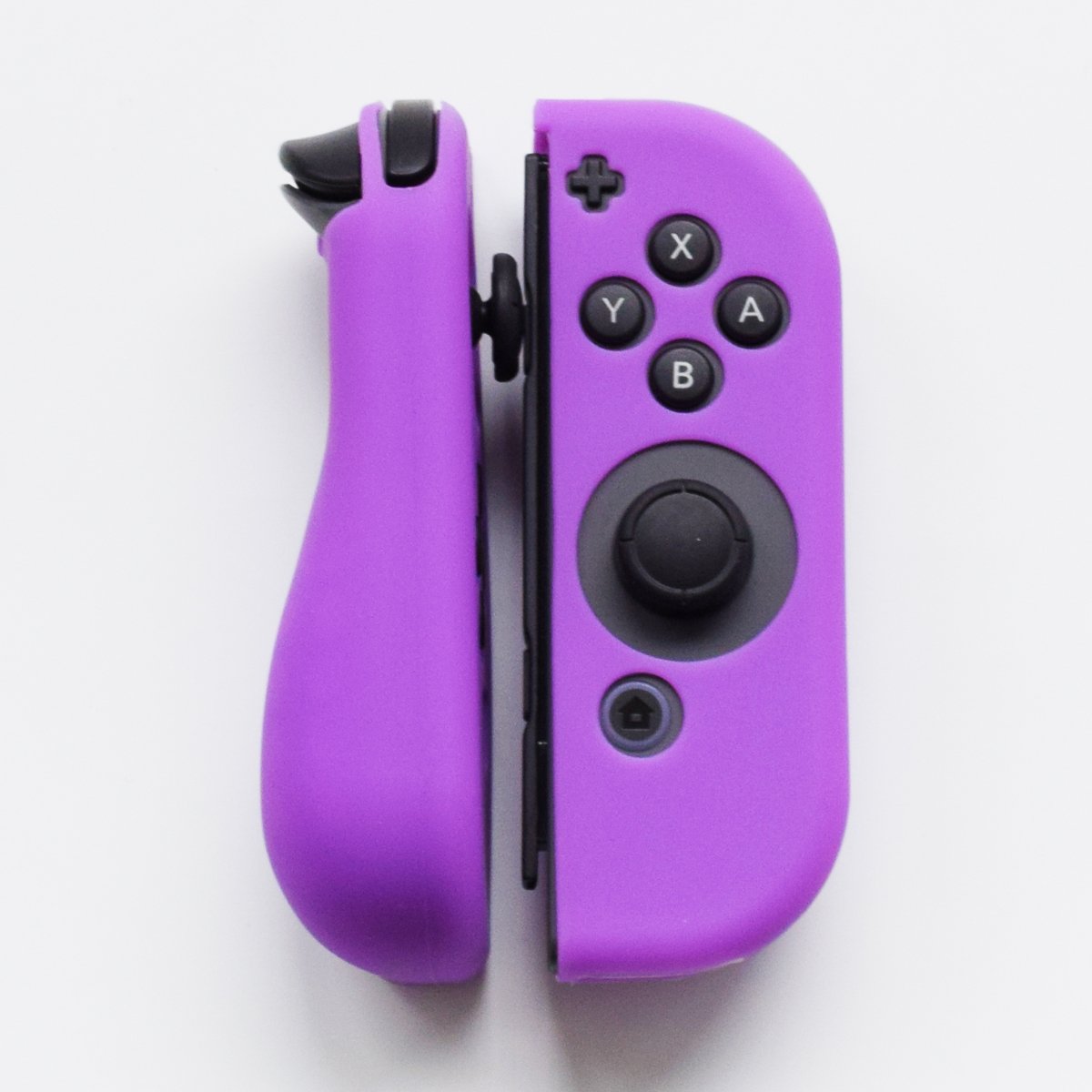 Pandaren Cover Skin Compatible for Nintendo Switch Consoles and Joycon 3in1 Silicone Case with Larger Hand GRIP Protector(Purple)
